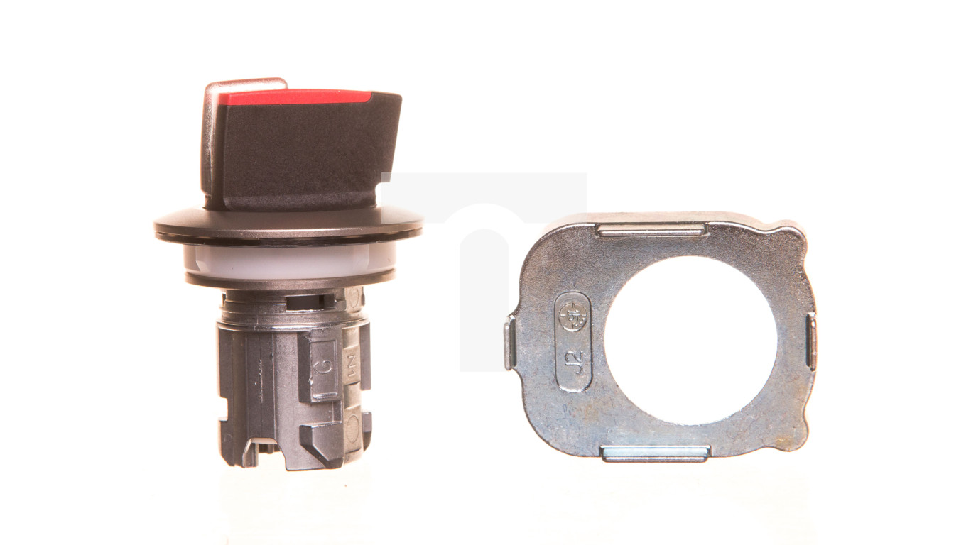 Napęd przełącznika 2 położeniowy O-I 30mm czerwony podświetlany bez samopowrotu metal mat IP69k ...