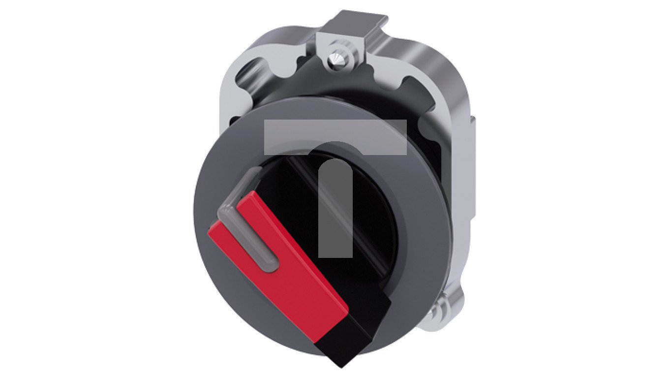 Napęd przełącznika 2 położeniowy O-I 30mm czerwony podświetlany bez samopowrotu metal mat IP69k ...