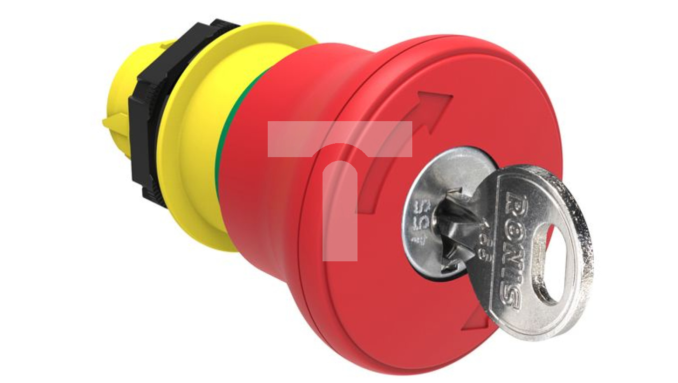 Napęd przycisku bezpieczeństwa czerwony do blokowania kluczykiem 455 bez podświetlenia LPCB6844 ...