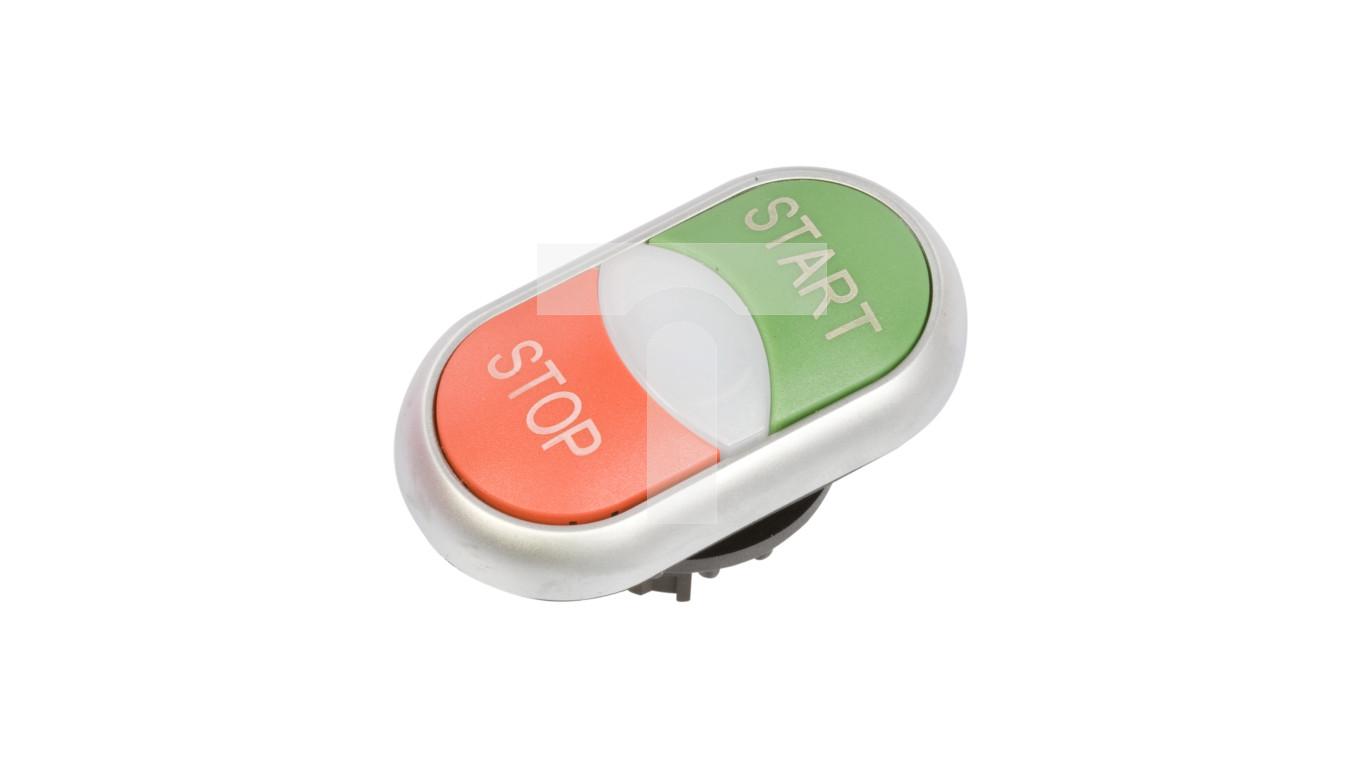 Napęd przycisku podwójny zielony/czerwony /START-STOP/ z podświetleniem z samopowrotem M22-DDL ...