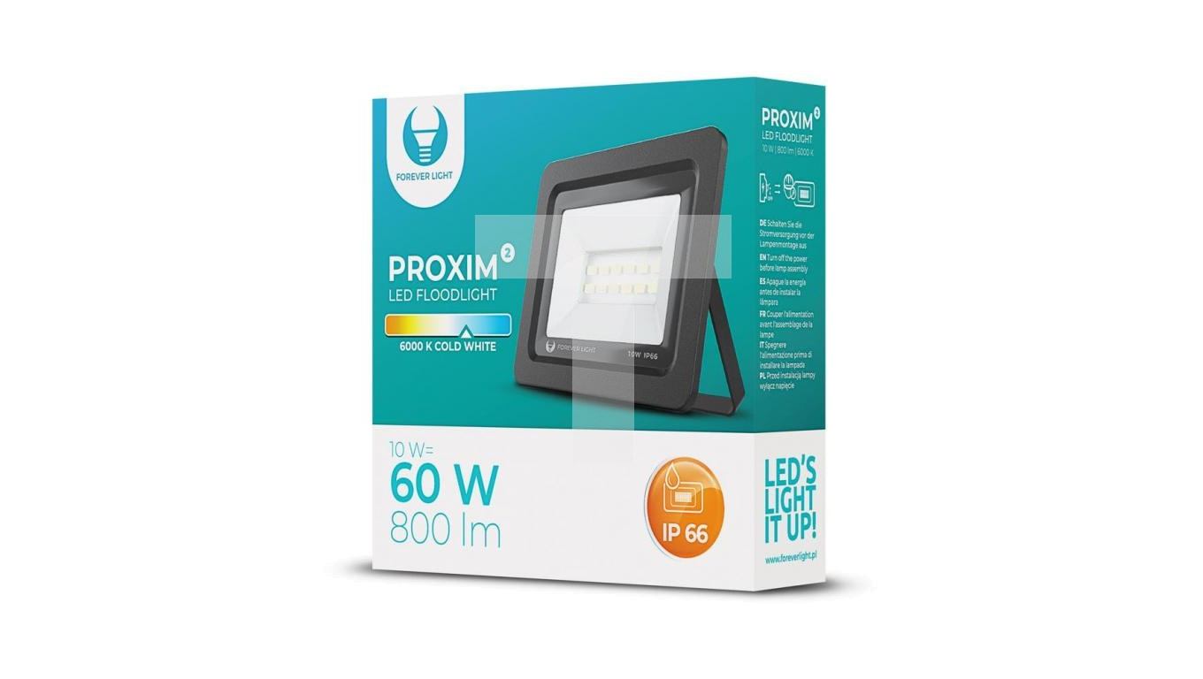 Naświetlacz LED PROXIM II 10W 6000K IP66 Forever Light – TELFORCEONE 3 ...