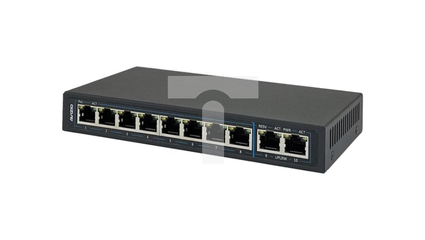 Niezarządzalny przełącznik (switch) 10xRJ45 - 8 portów RJ45 PoE+ 1Gb/s ... Niezarządzalny przełącznik (switch) 10xRJ45 - 8 portów RJ45 PoE+ 1Gb/s ...