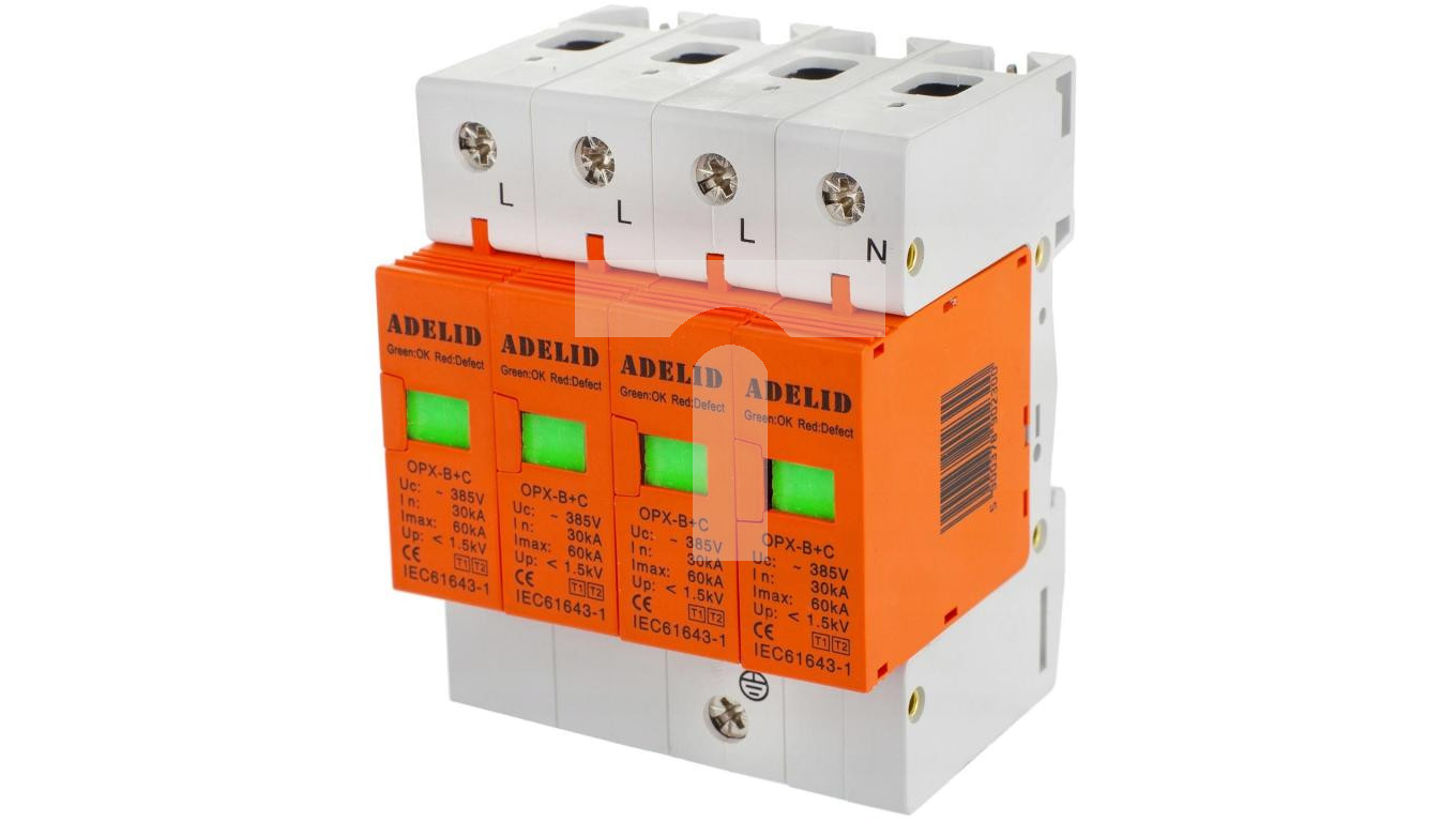 OGRANICZNIK OCHRONNIK PRZEPIĘĆ 3-FAZ B+C T1+T2 4P – ADELID | TIM SA