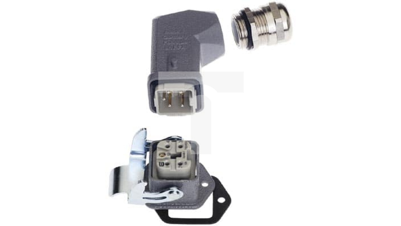 Obudowa metalowa złącza HAN-KIT 3A 4+PE męski+żeński 230/400V 10A Han A ...