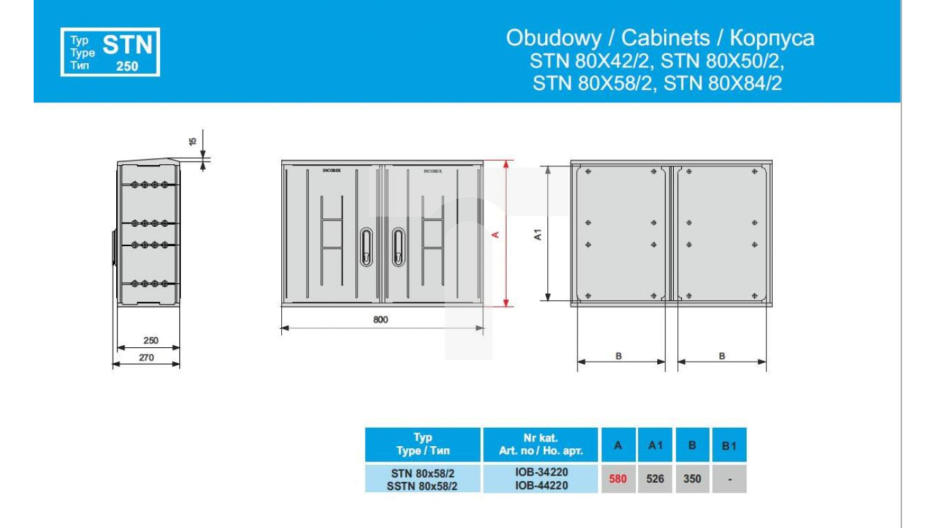 Obudowa termoutwardzalna SSTN 80x58/2 IOB-44220-01-002 – INCOBEX | TIM SA