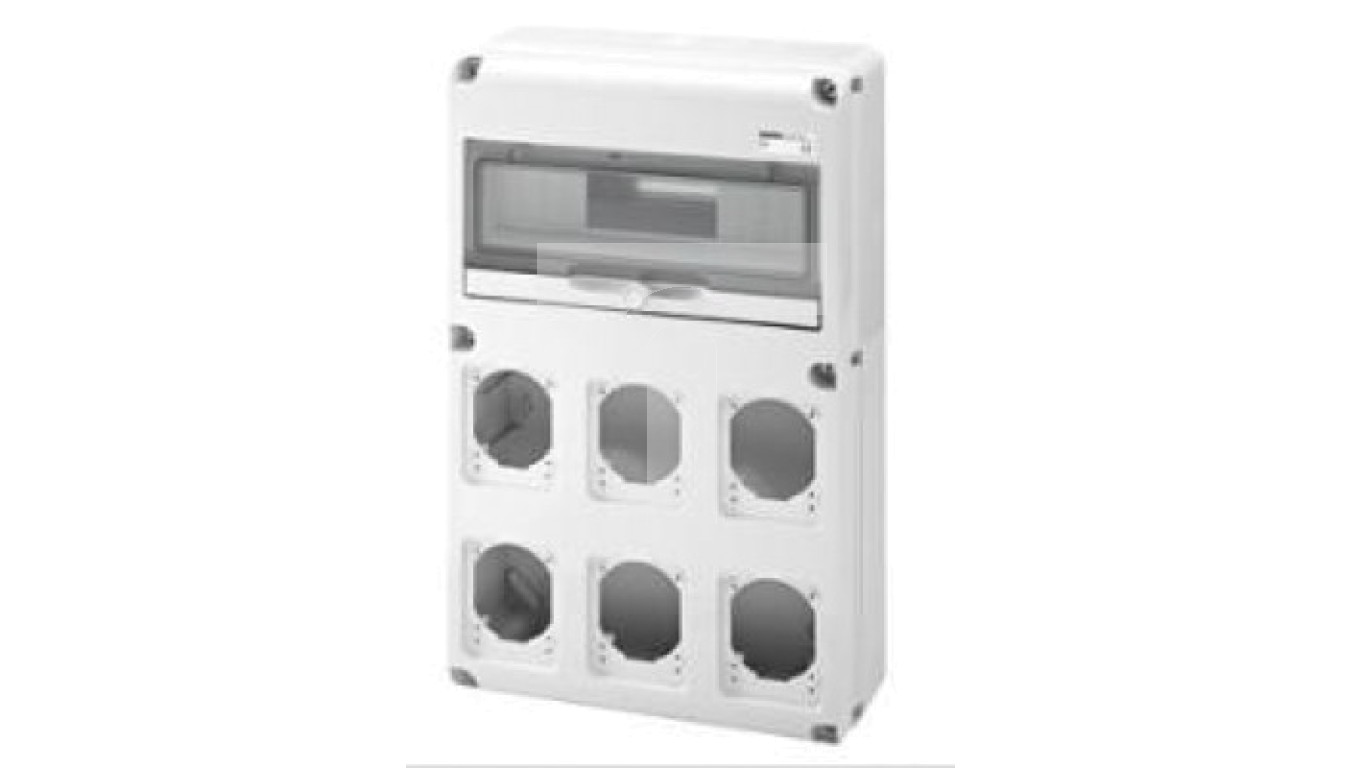 Obudowa zestawu zasilającego 6x16-32A 12 modułów z miejscem na ...