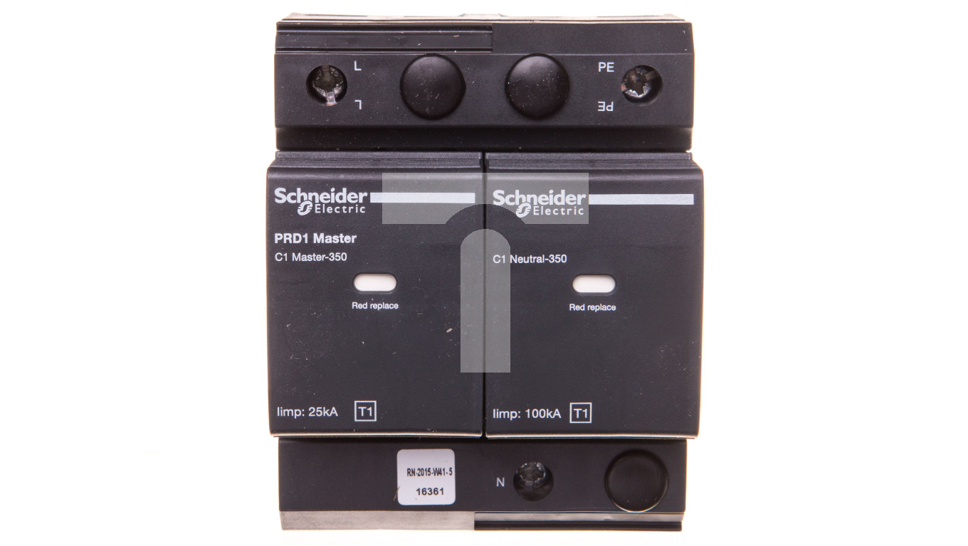 Ochronnik przeciwprzep. PRD1 Master, 1 bieg.+N, 350 V, z sygnalizacją ...