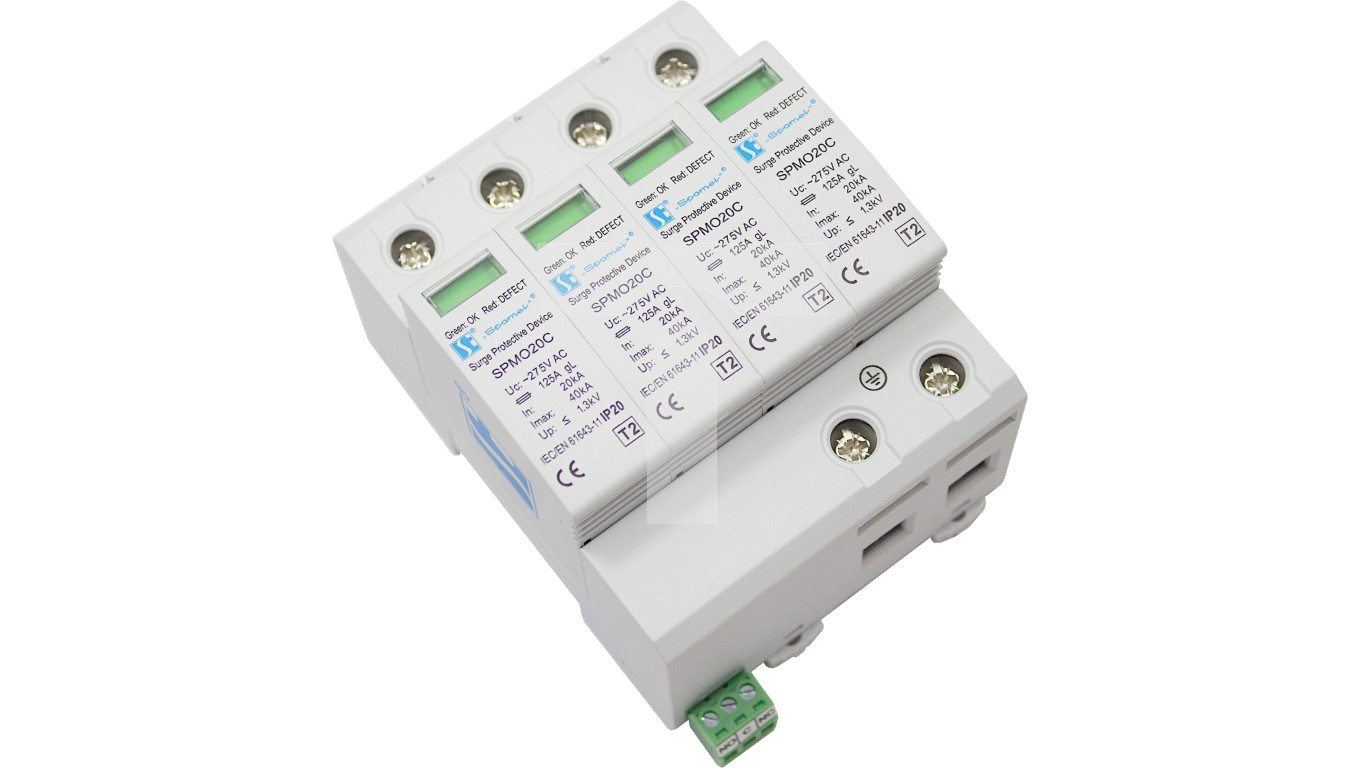 Ogranicznik przepięc - ochronnik modułowy Typ T2 warystorowy 4P ...