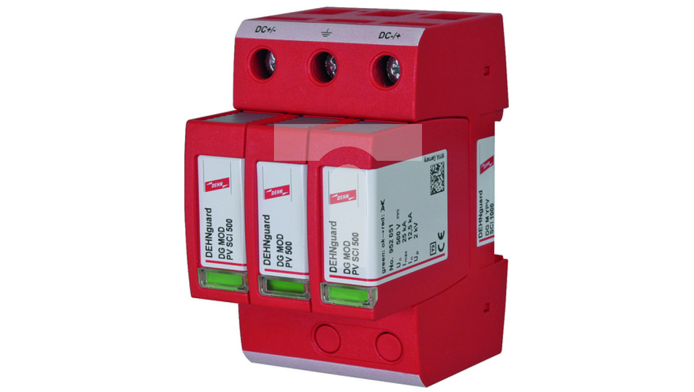 Ogranicznik przepięć C Typ 2 PV 1000V DC 3P 12,5kA 4kV DEHNguard M YPV ...