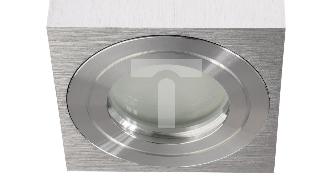 Oprawa Natynkowa HALOGENOWA Wodoodporna Aluminiowa SPOT TUBA 95mm IP44 Chrom AQUARIUS SQUARE ...