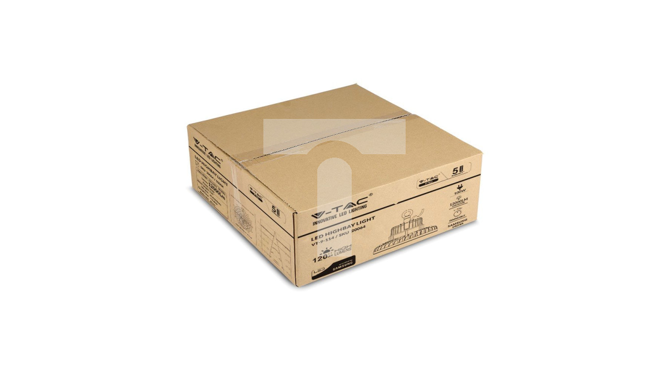 Oprawa Przemysłowa HIGHBAY 100W 4000K 12000lm 120st. IP65 IK07 Dioda ...