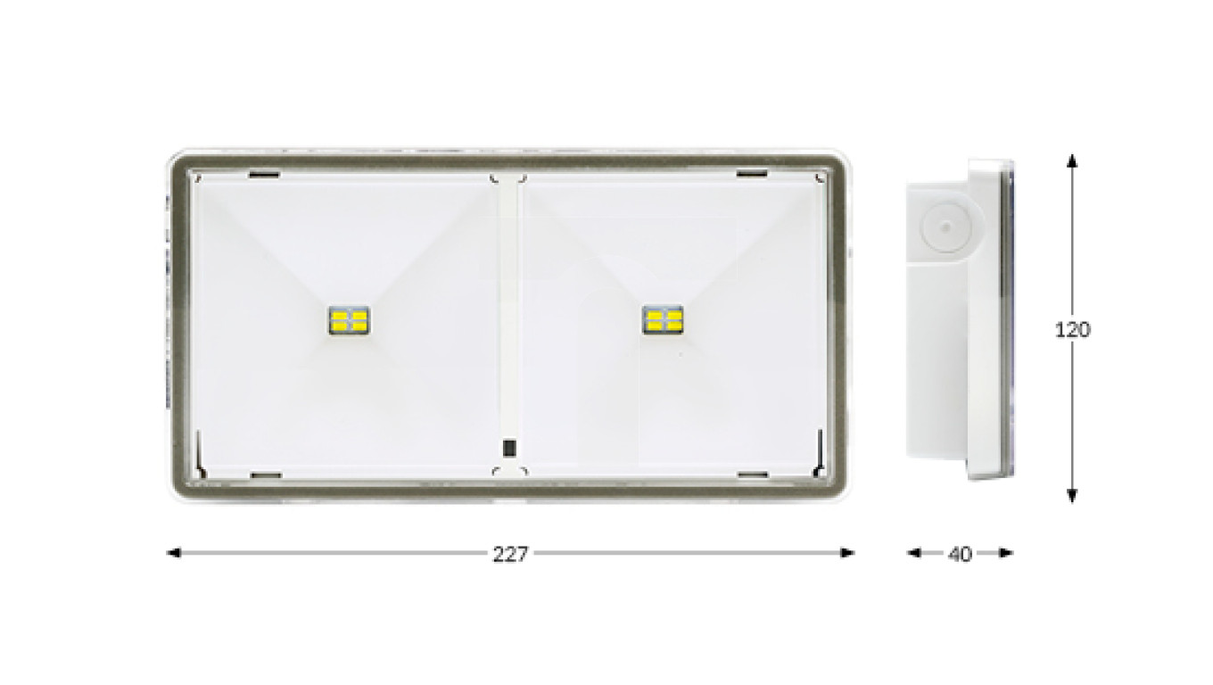 Oprawa awaryjna LED ONTEC S20 M1X 60/180 M/NM ST W IP65 TM-S2.MXSTX060W – TM TECHNOLOGIE | TIM SA