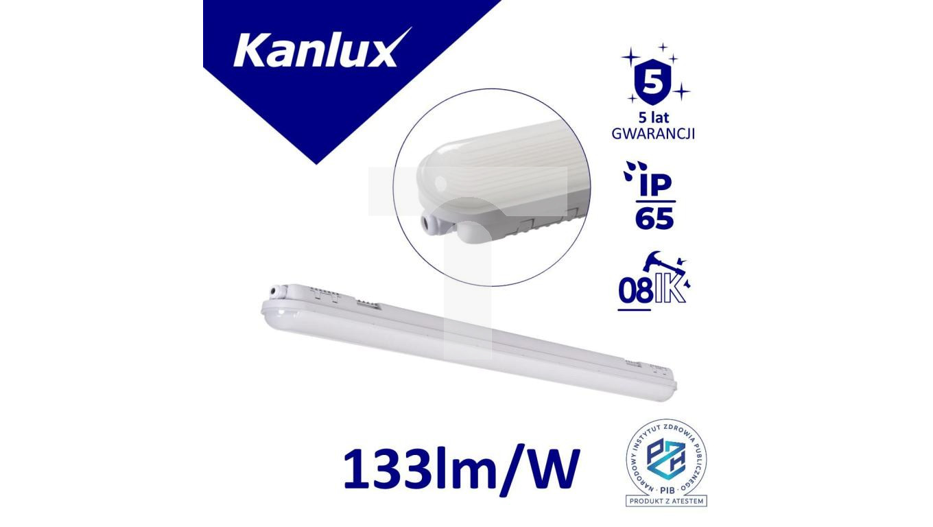 Oprawa hermetyczna MAH LED HI 48W-NW RYF 6400lm 4000K IP65 1470/80mm PC ...