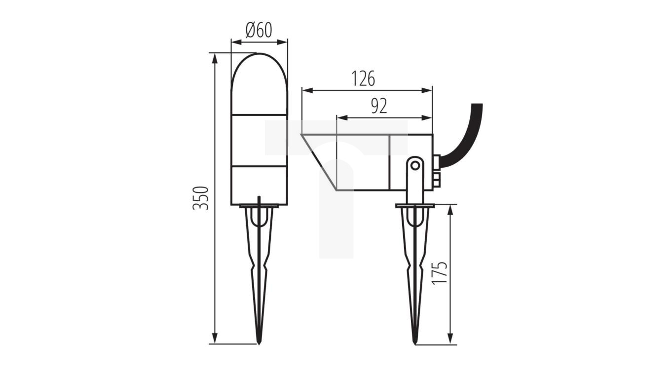 Oprawa ogrodowa GRIBLO 7 GR PAR16 LED GU10 MAX 7W IP65 antracyt 36432 ...