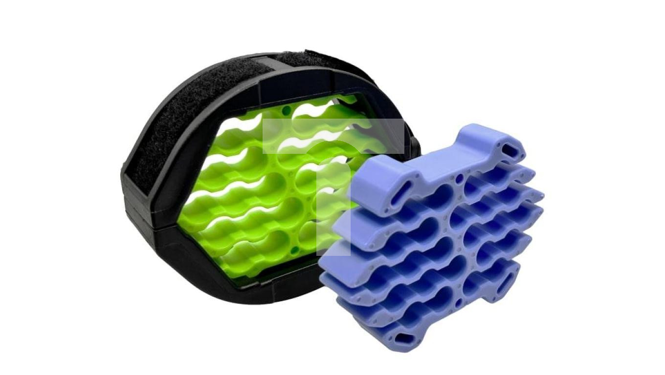 Organizer na kable i przewody na rzep czarny, zielony i niebieski wkład ...