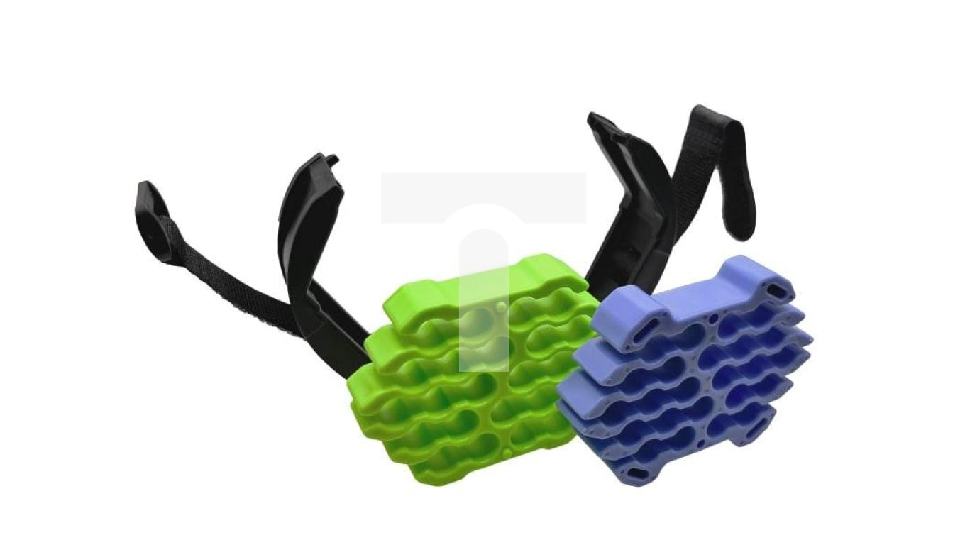 Organizer na kable i przewody na rzep czarny, zielony i niebieski wkład ...