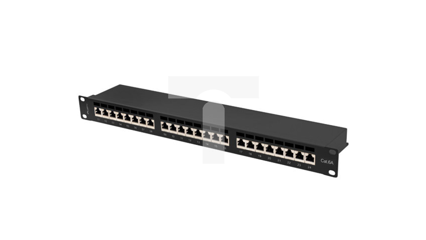 PATCH PANEL 24 PORT 1U 19” KAT.6A EKRANOWANY CZARNY LANBERG – LANBERG ...