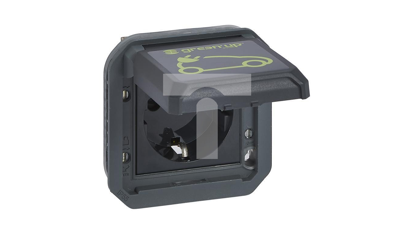 PLEXO 55 Gniazdo Schuko ładowania samochodów elek. Mechanizm 16A - 250V ...