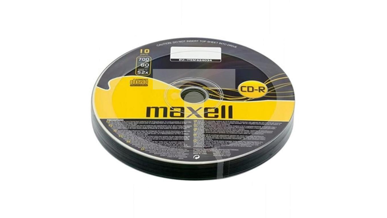 PŁYTA CD-R 80 52 (10 sztuk) FOLIA MAXELL / 624034.41.TE – Maxell | TIM SA