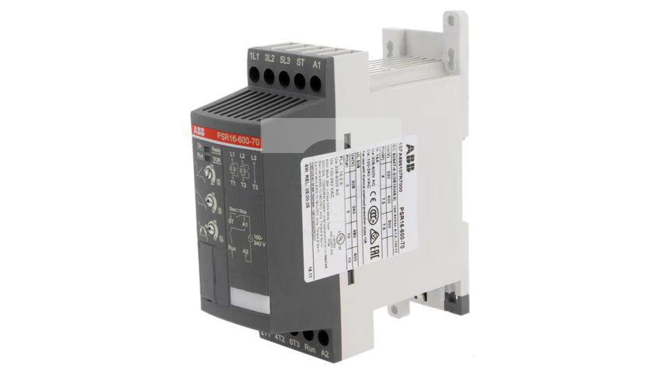 PSR16-600-70 Moduł: softstart Uzas: 208÷600VAC na szynę DIN 7,5kW 16A ...
