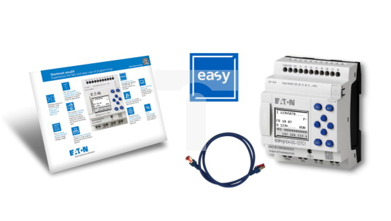Pakiet startowy EASY-E4-DC-12TC1 + kabel krosowy + licencja easyS EASY ...
