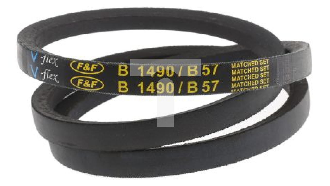 Pas napędowy, profil B, materiał: PET, guma, 17mm x 11mm x 1.45m, RS ...