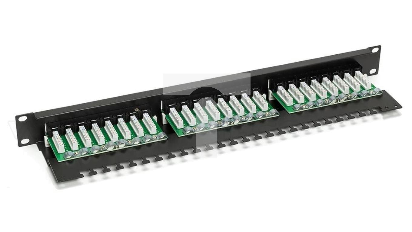Patch panel RACK 19 kat.6 24p UTP z półką 1U czarny – SPEC KABLE | TIM SA
