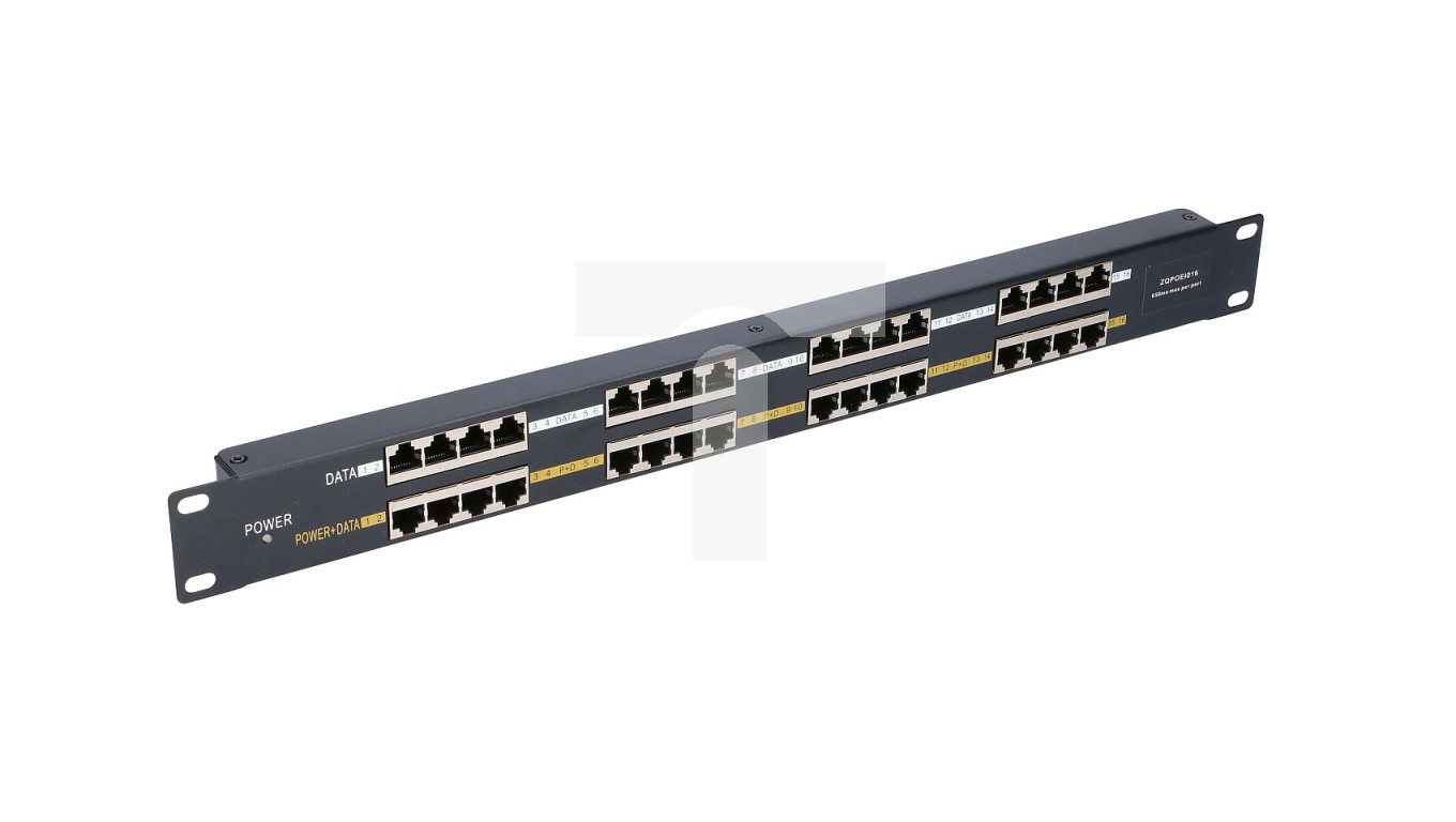 PoE Injector 16x 100Mb/s RJ45, Obudowa Rack Extralink 16 Portowy ...