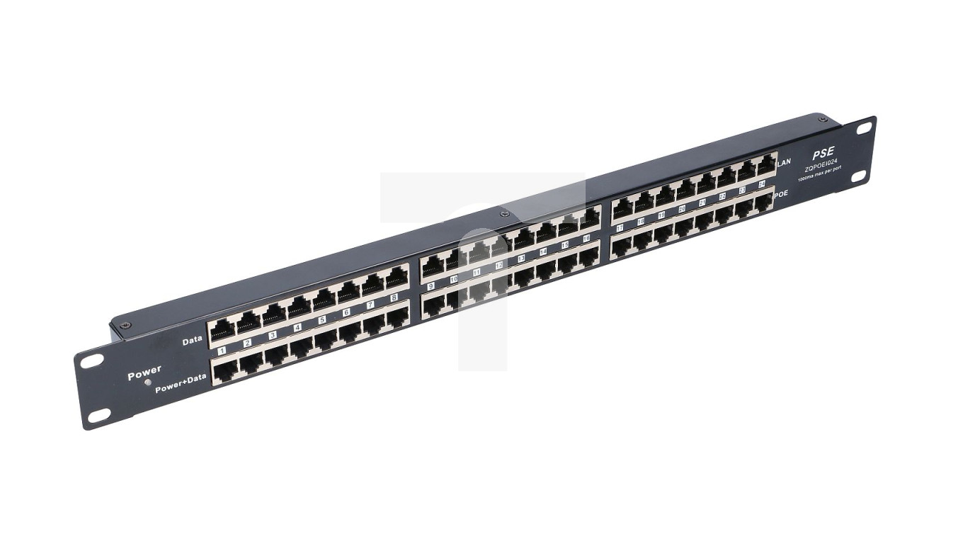 PoE Injector 24x 100Mb/s RJ45, Obudowa Rack Extralink 24 Portowy ...
