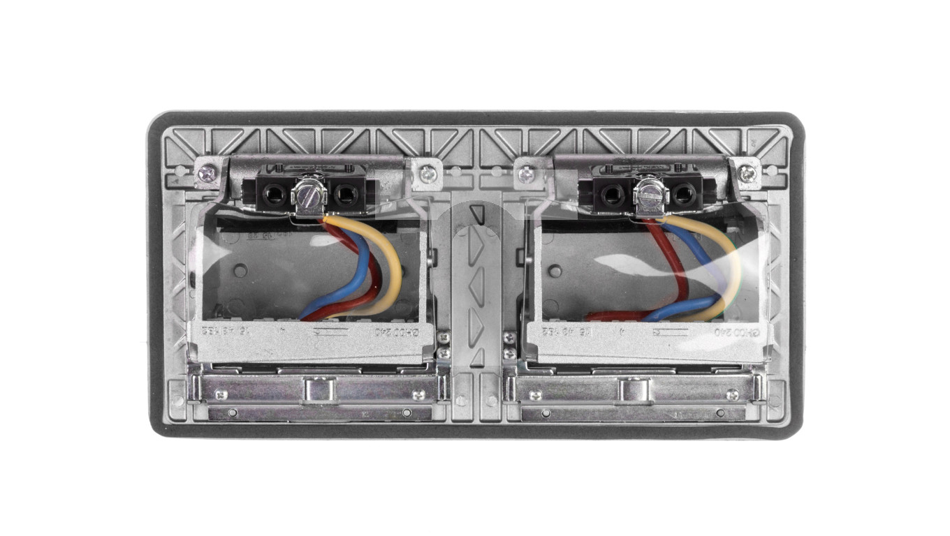 Pop-up Puszka podłogowa 100x210x61,2mm 6-modułowa aluminium 054012 ...