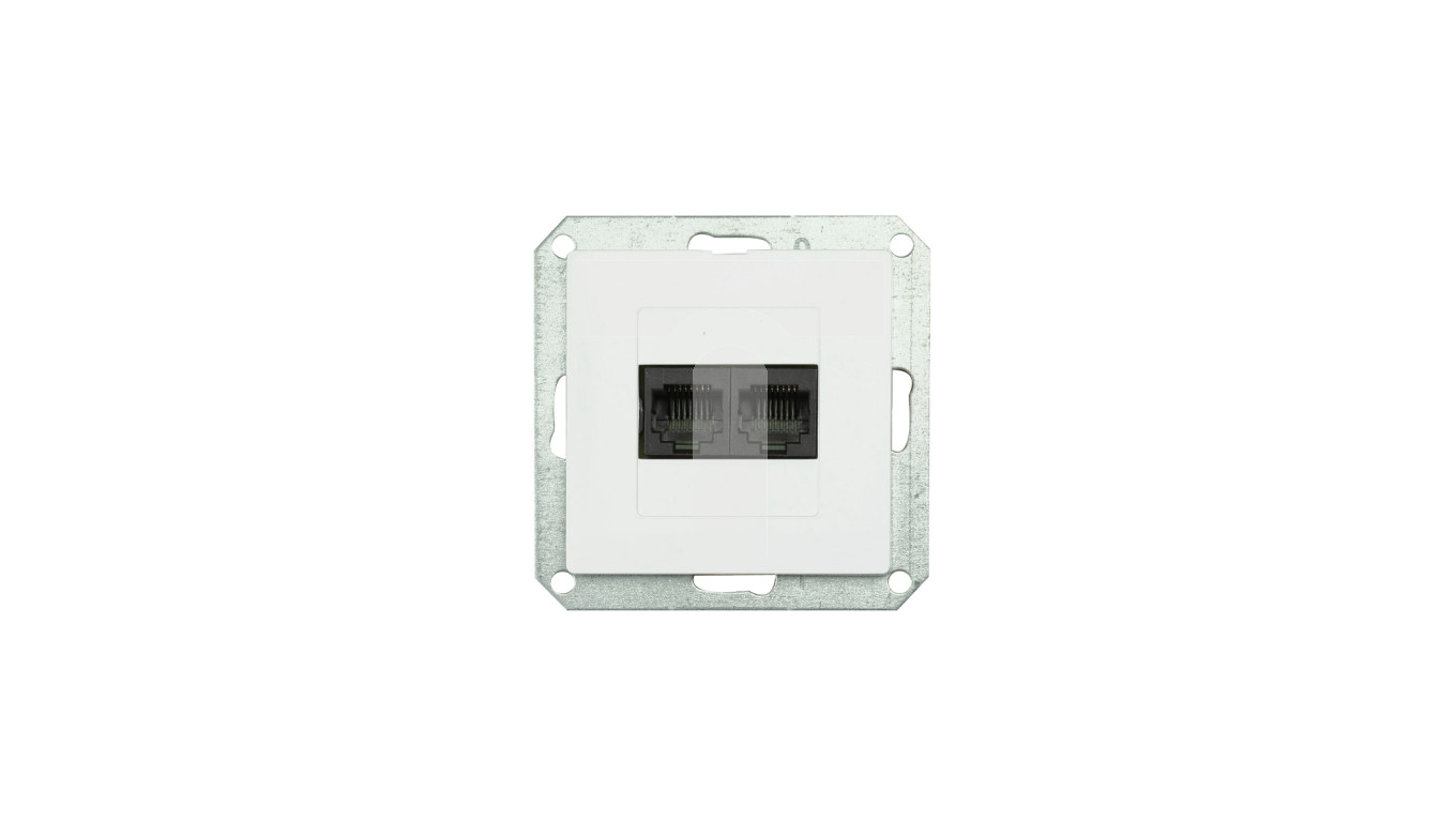 Premium Gniazdo komputerowe p/t 2x8pin zacisk krone LSA+ biały moduł ...