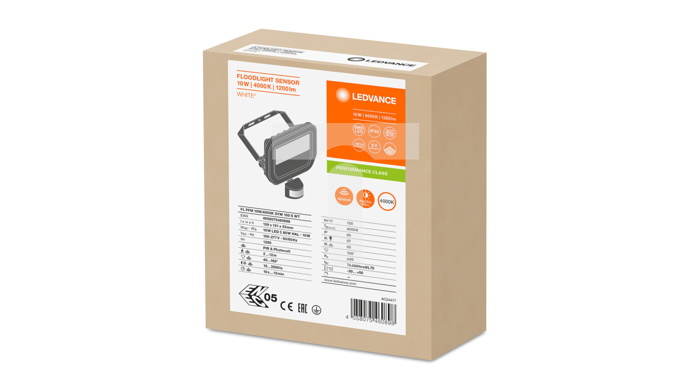 Projektor LED FLOOD PFM 10W 1200lm 4000K IP65 SYM 100 SENSOR (z ...