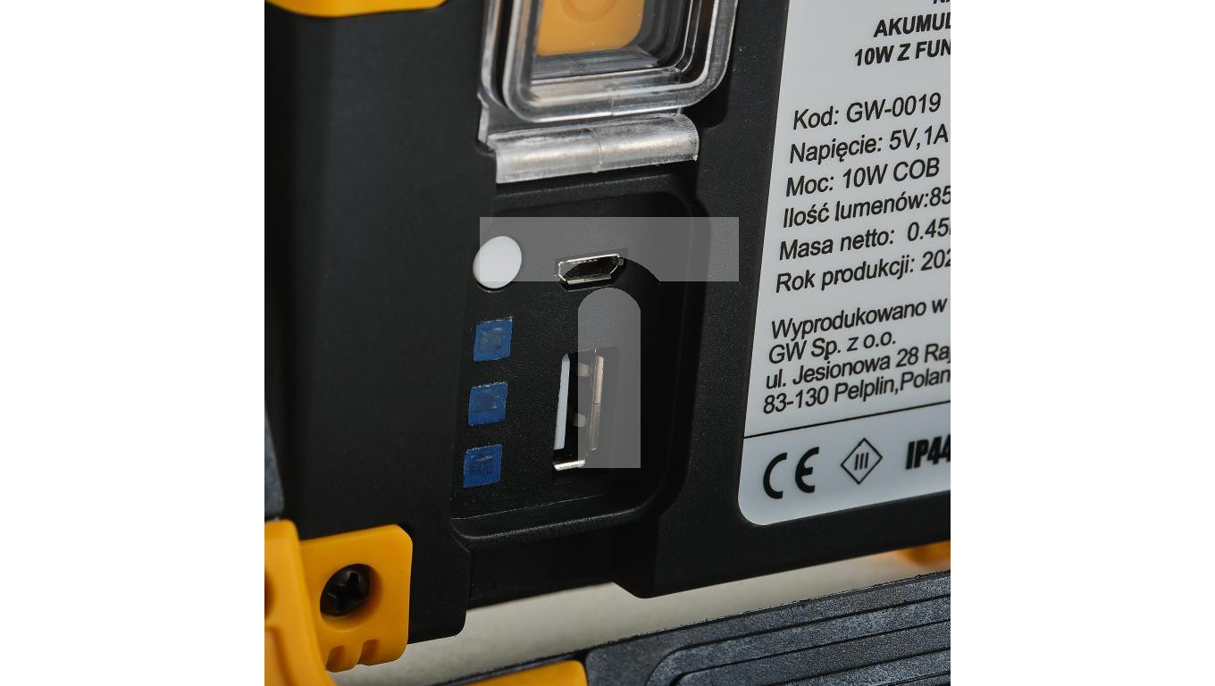 Projektor LED przenośny akumulatorowy ORION 10W 850lm 6000K IP44 GW ...