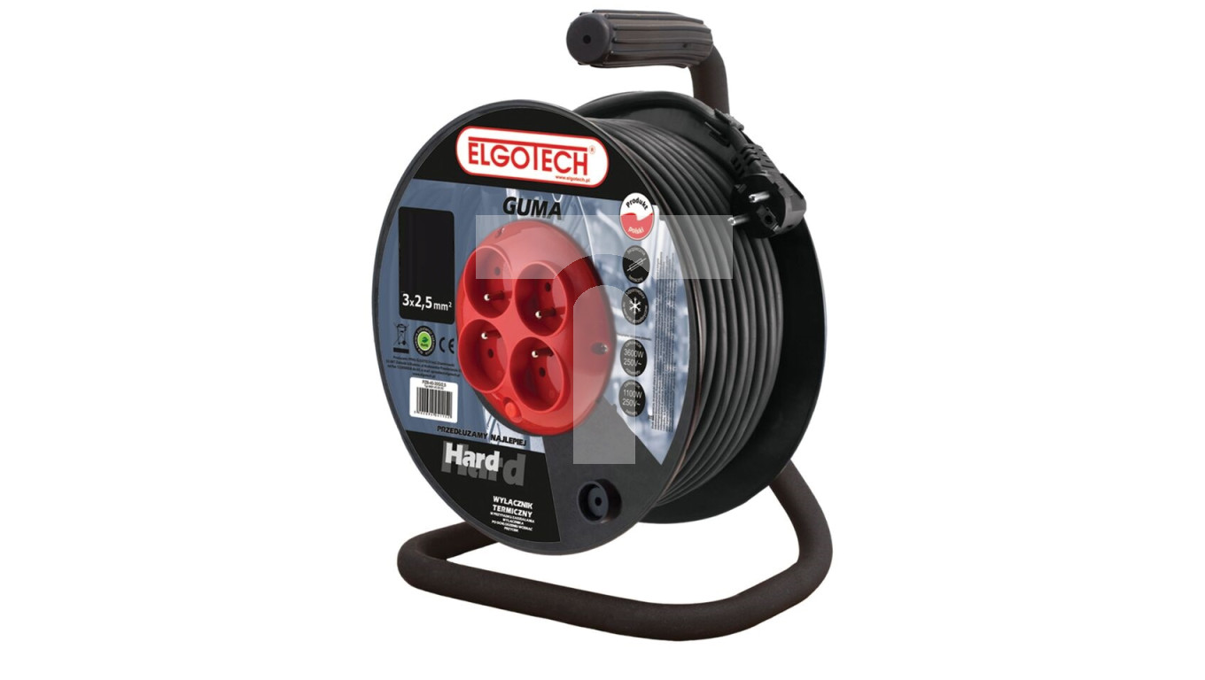 Przedłużacz bębnowy HARD 20m H05RR-F 3x2,5 4xGS PZB-40-20G/2,5 – PPHU ...