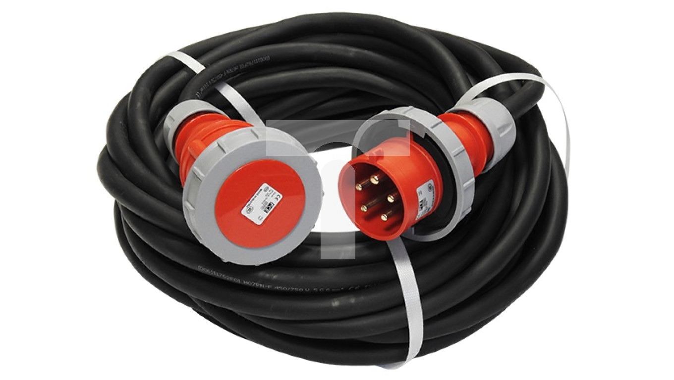 Przedłużacz budowlany trójfazowy elCORD CEE 32A 400V IP67 10m H07RN-F ...