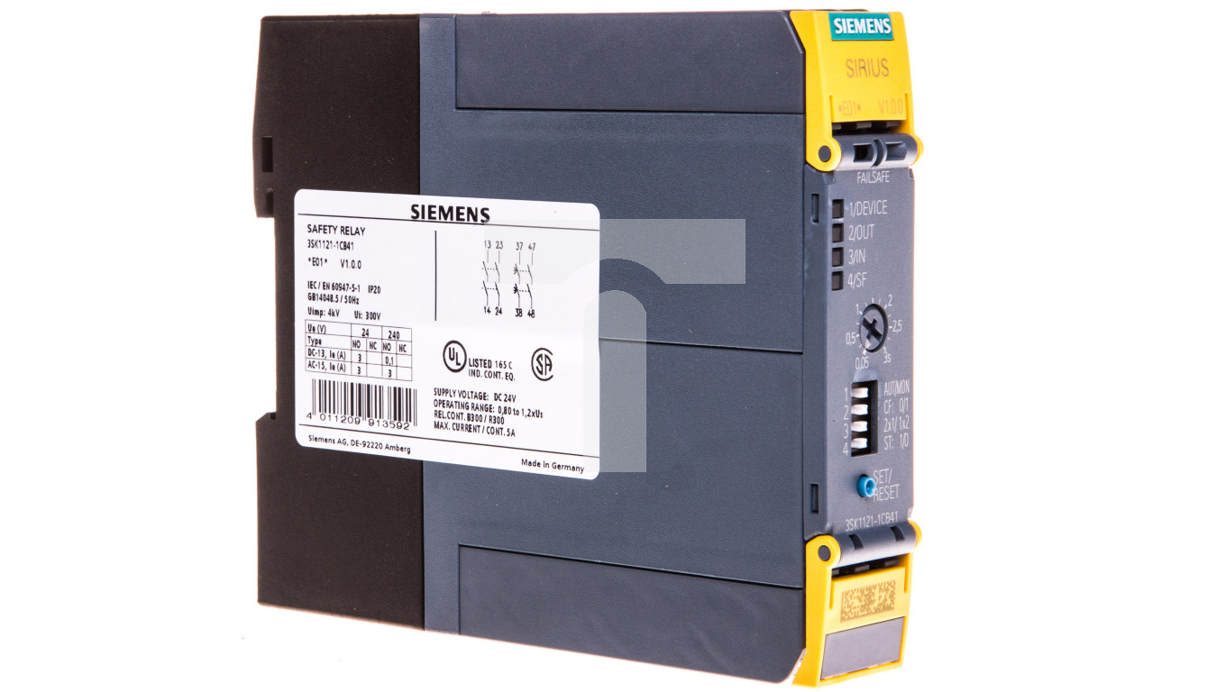 Przekaźnik bezpieczeństwa 0,05-3s 4Z 24V DC SIRIUS 3SK1121-1CB41 ...