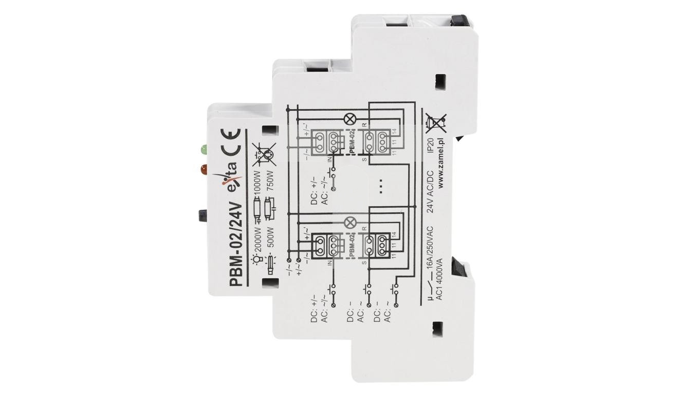 Przekaznik bistabilny 24V AC/DC PBM-02/24V EXT10000064 – ZAMEL | TIM SA