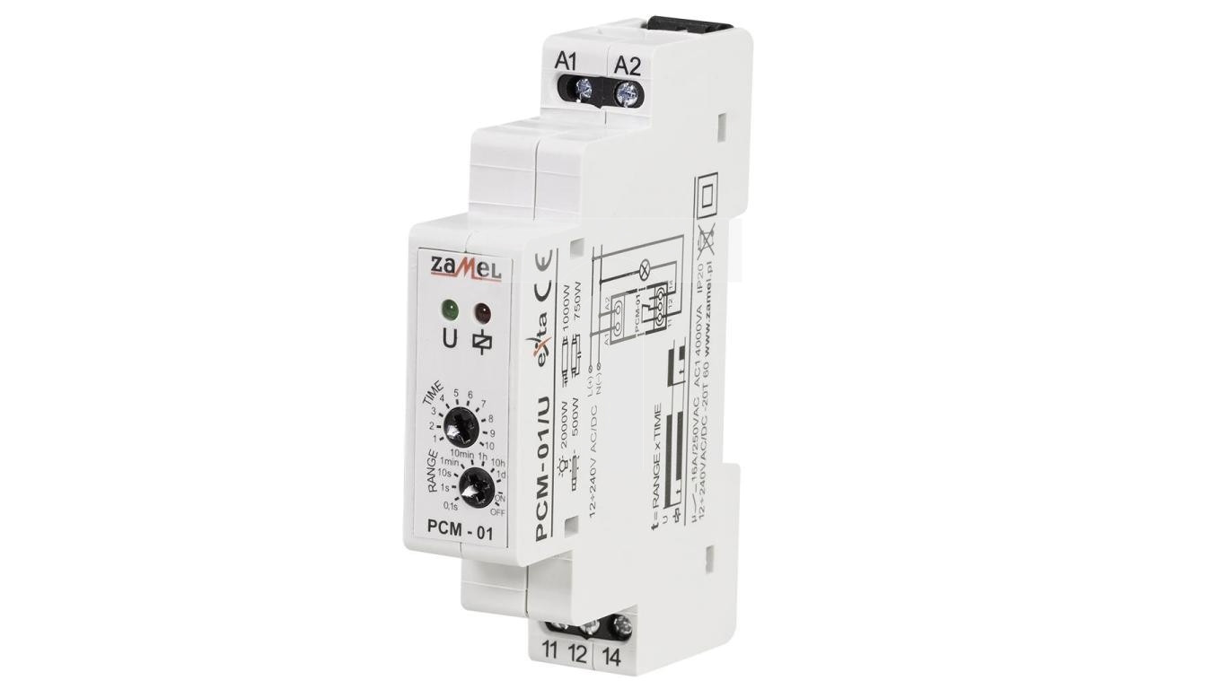 Przekaźnik czasowy 12-240V AC/DC PCM-01/U EXT10000074 – ZAMEL | TIM SA