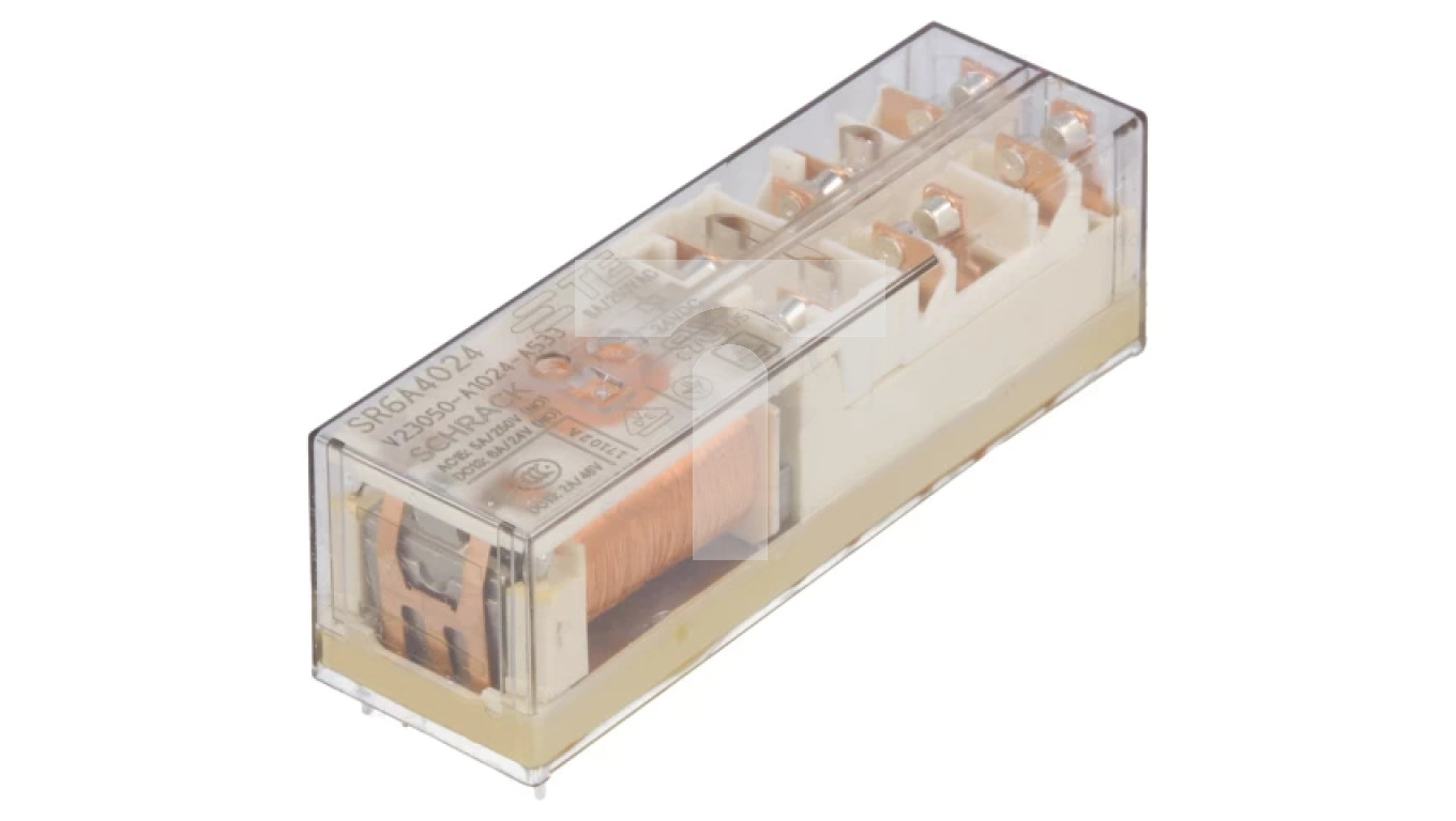 Przekaźnik elektromagnetyczny NC x3 + NO x3 cewka 24VDC 8A ...