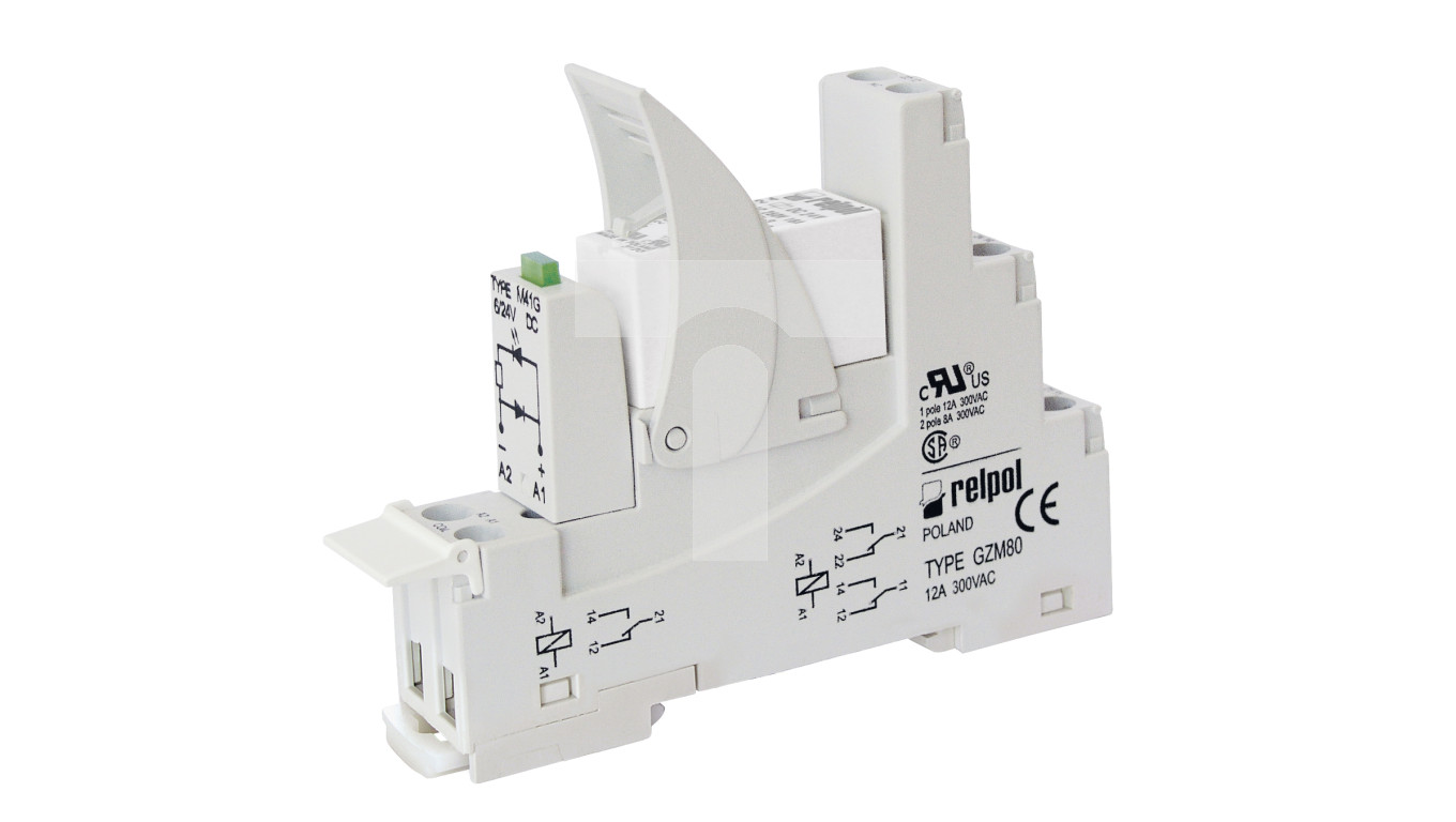 Przekaźnik interfejsowy 2P 8A 24V DC AgNi PI84-024DC-M41G-MS-2012 ...