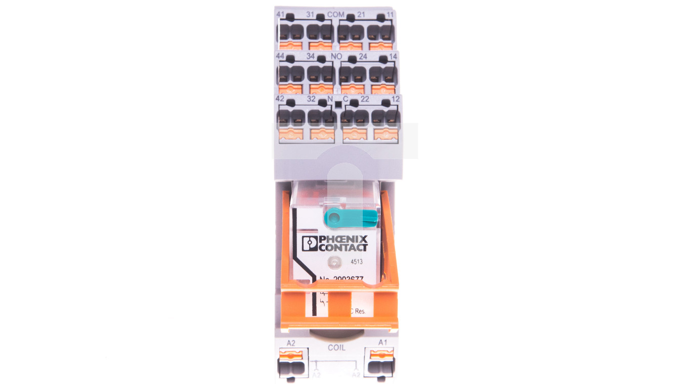 Przekaźnik interfejsowy z zaciskami push-in 4P 6A 24V DC RIF-2-RPT-LDP ...