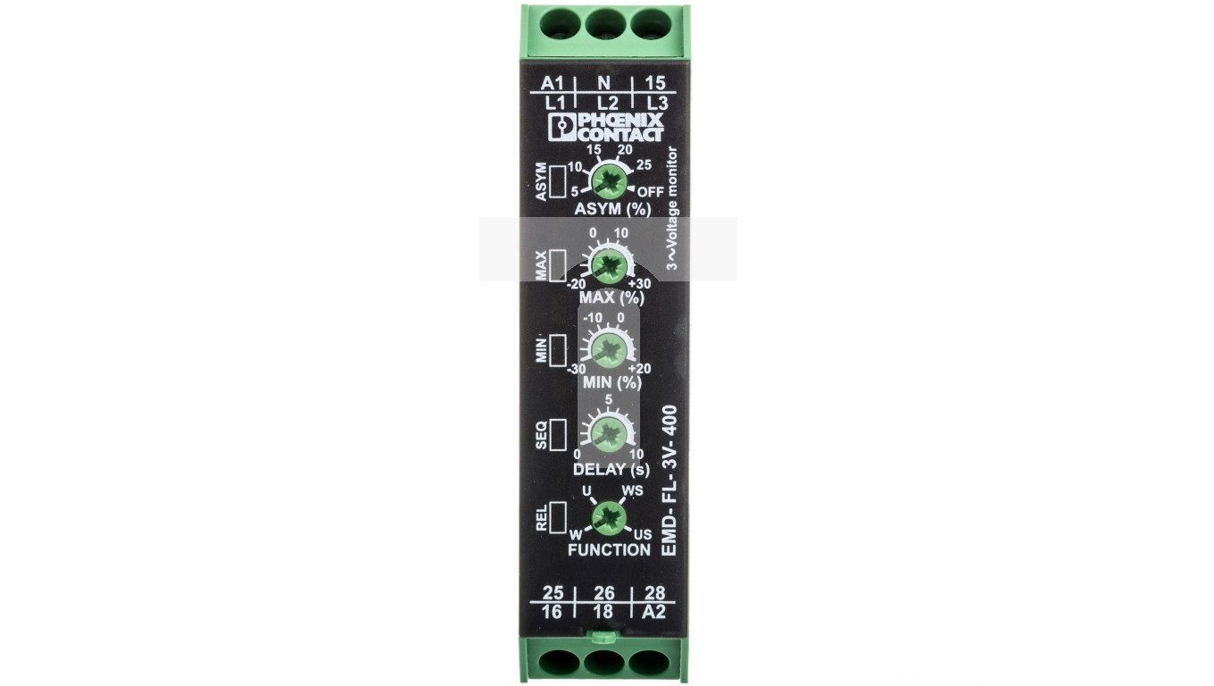 Przekaźnik kontroli napięcia 3-fazowy 2P 280-520V AC EMD-FL-3V-400 ...