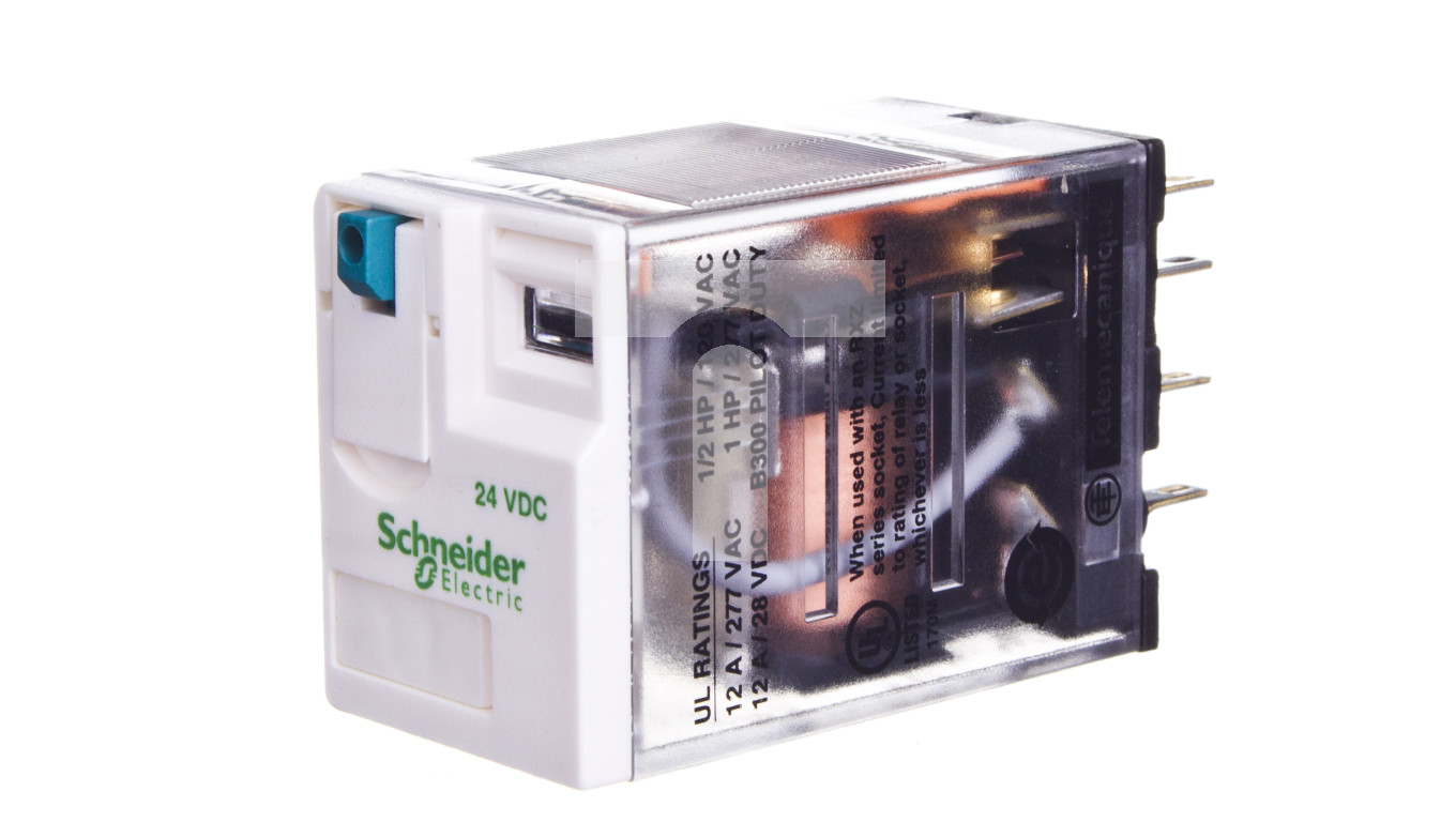 Przekaźnik miniaturowy 2P 24V DC AgNi RXM2AB1BD – Schneider | TIM SA