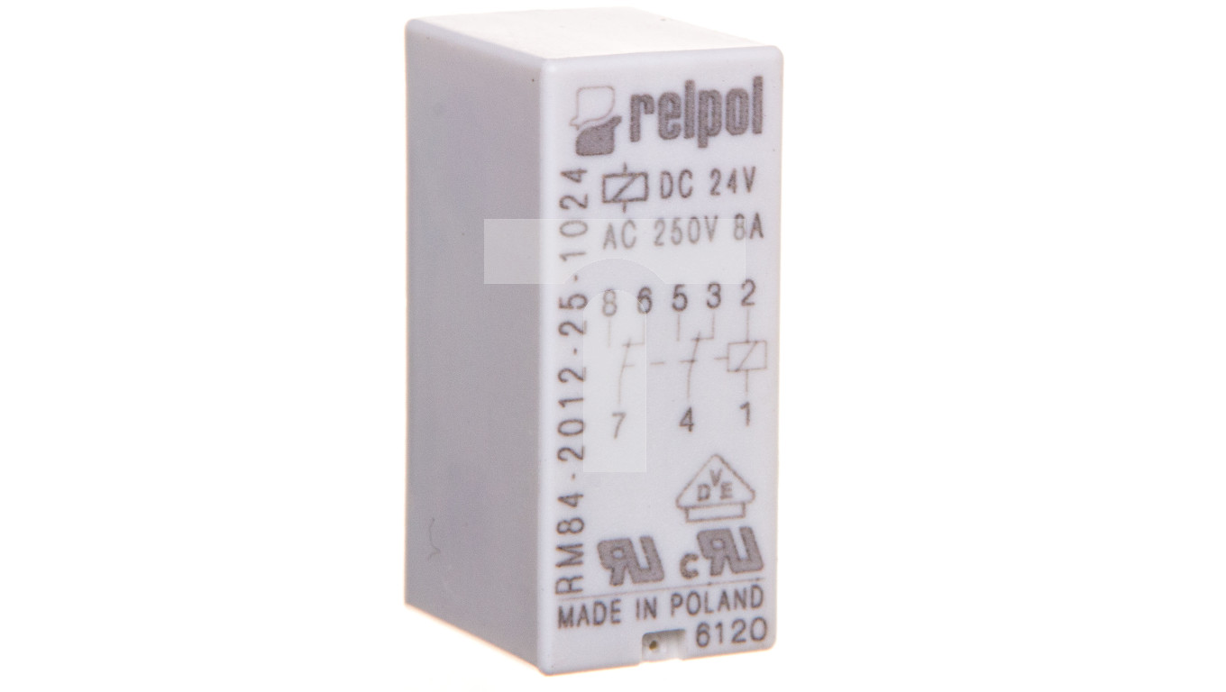 Przekaźnik miniaturowy 2P 24V DC PCB w obudowie RM84-2012-25-1024 ...
