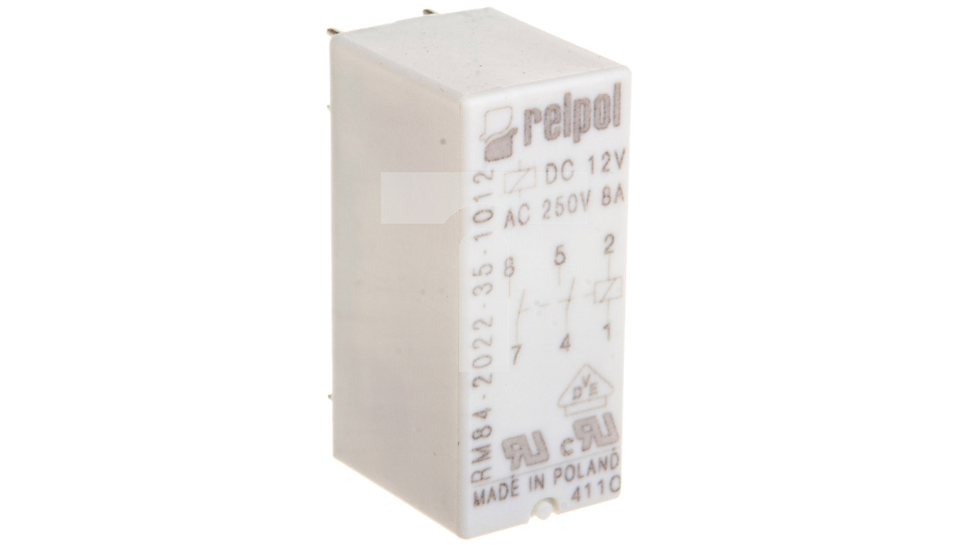 Przekaźnik miniaturowy 2Z 8A 12V DC PCB AgNi RM84-2022-35-1012 600466 ...