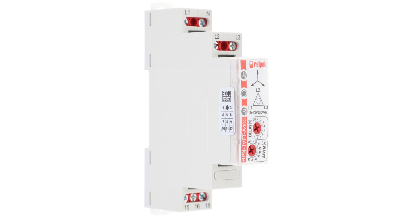 Przekaźnik nadzorczy 3-fazowy 1P 3(N)400/230V AC 50/60 Hz RPN-1VFT-A400 ...