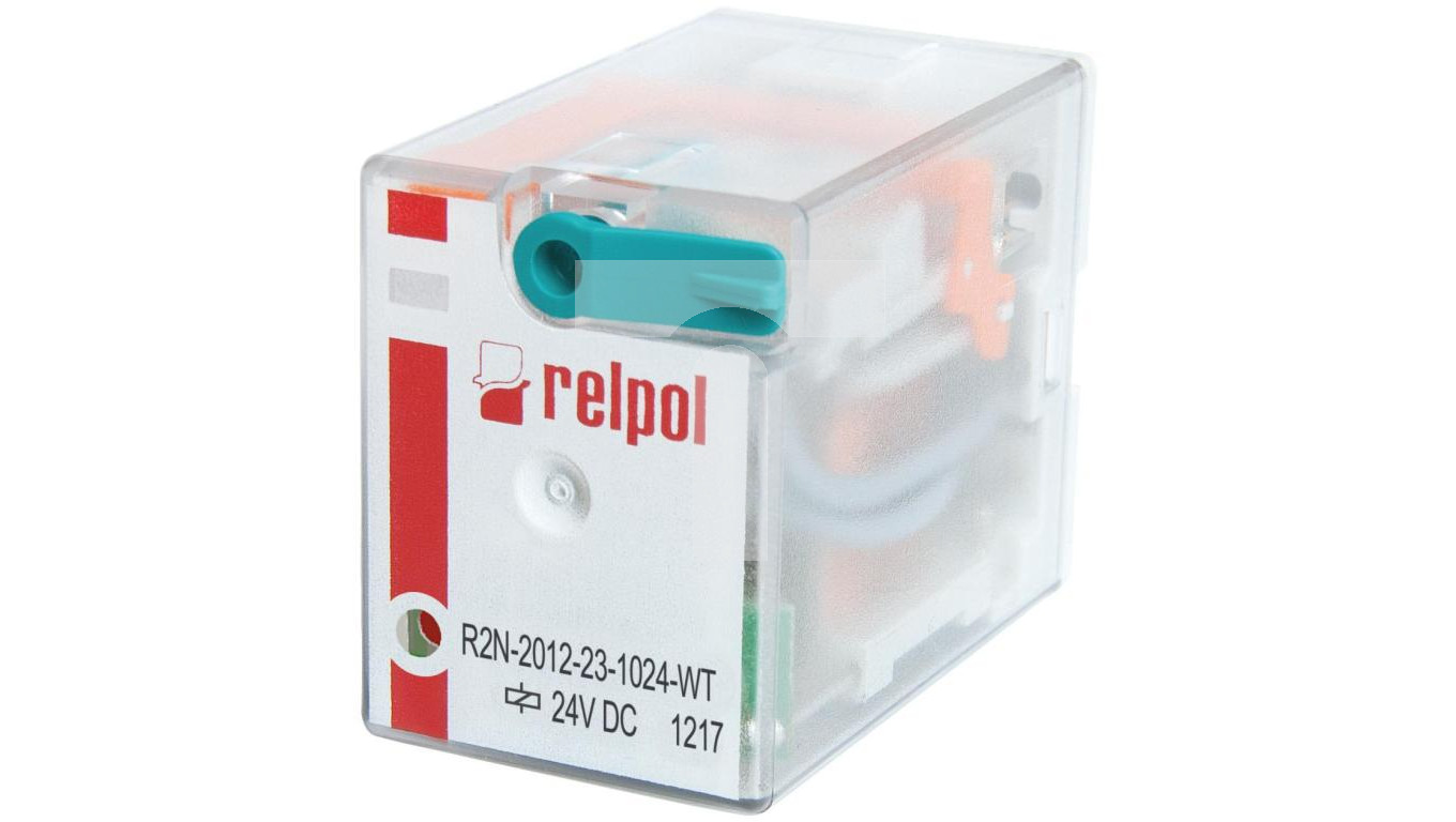Przekaźnik przemysłowy 2P 24V DC AgNi R2N-2012-23-1024-WT A00056 ...