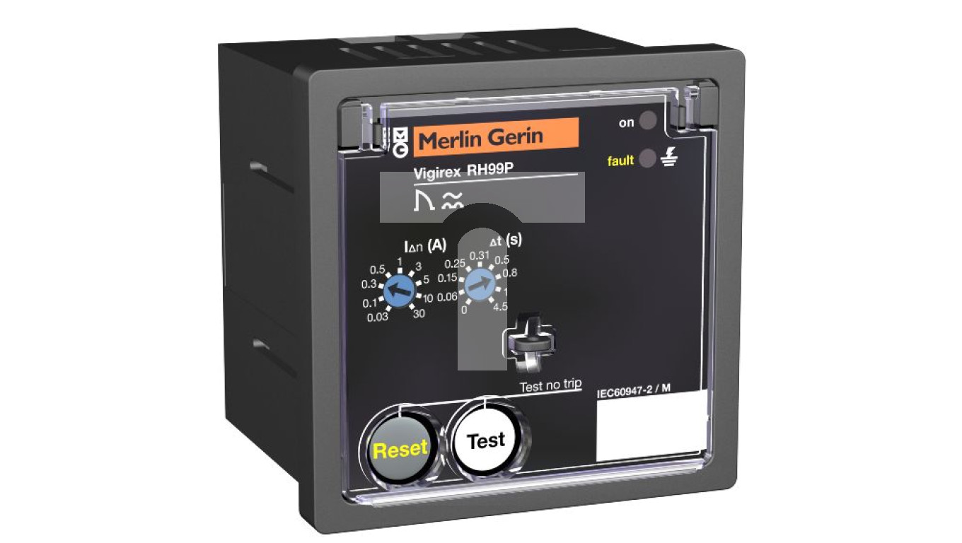 Przekaźnik różnicowy RH99p z auto. zerowaniem, 0,03...30A, 0...4,5 s ...