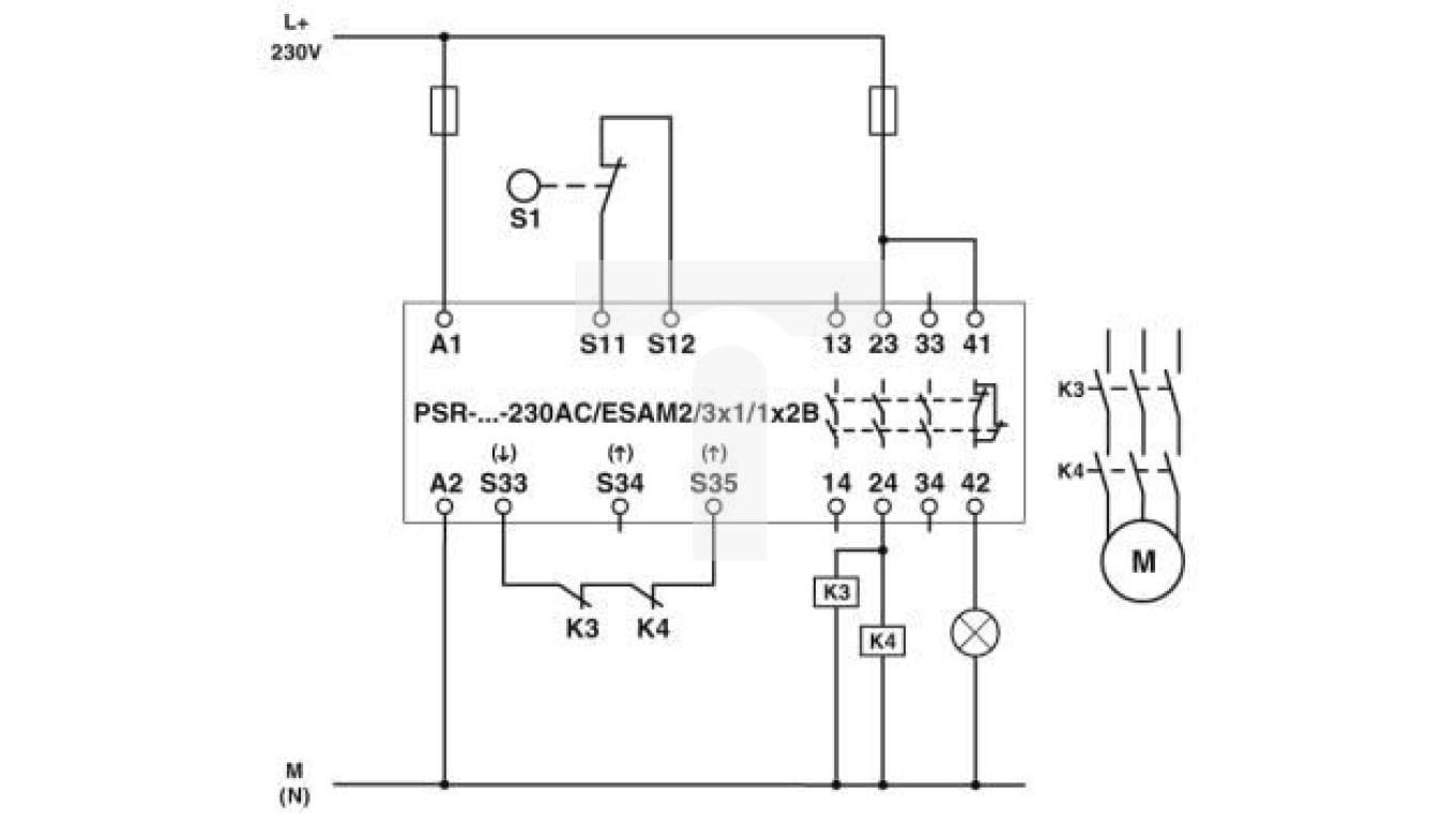 Przekaźnik bezpieczeństwa 230V AC/DC, do SIL 3, kat. 4 PLe, do zatrz ...