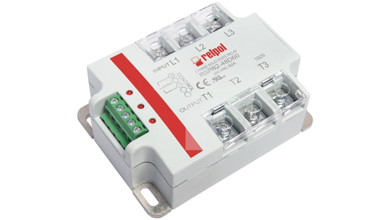 Przekaźniki półprzewodnikowe trójfazowe 480V AC 4-32V DC AC3 60/480V AC RSR62-48D60 2615967 ...